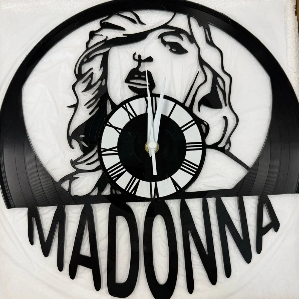king live | Wall Decor | Madonna Black Vinyl Record Wall Clock | Poshmark